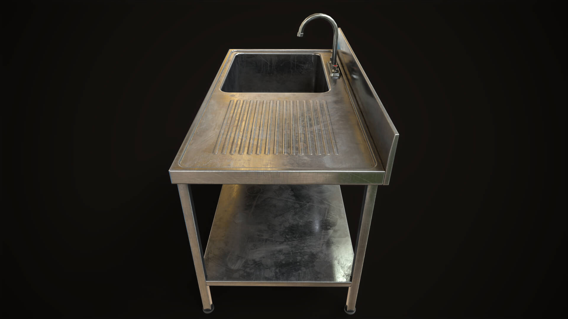Metal Industrial Sink - 3D Model by siup