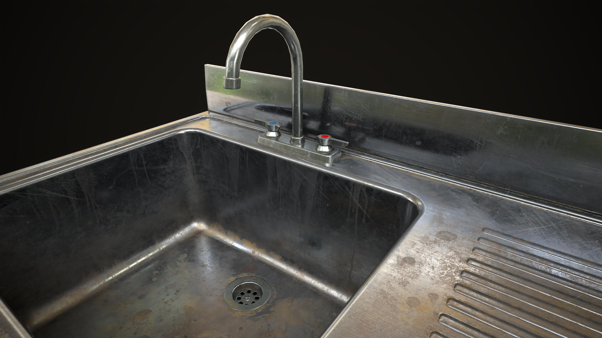 Metal Industrial Sink - 3D Model by siup