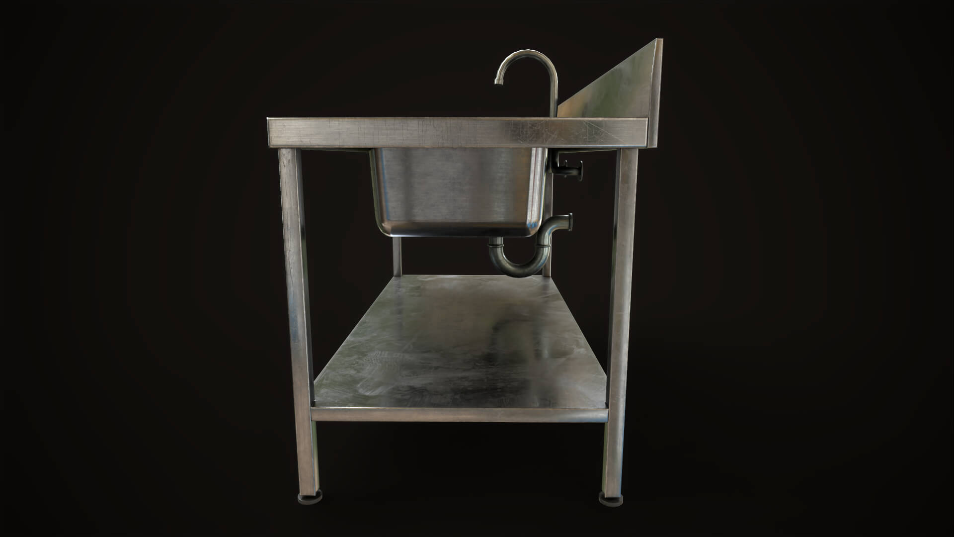 Metal Industrial Sink - 3D Model by siup