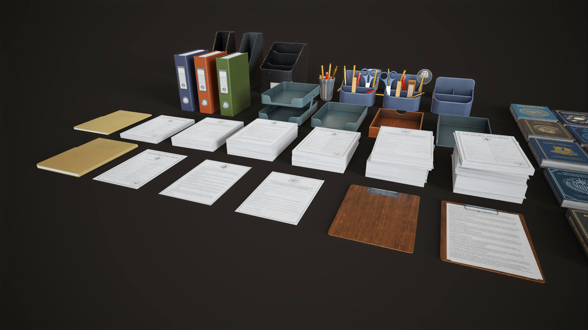 Office Assets Set - 3D Model by siup
