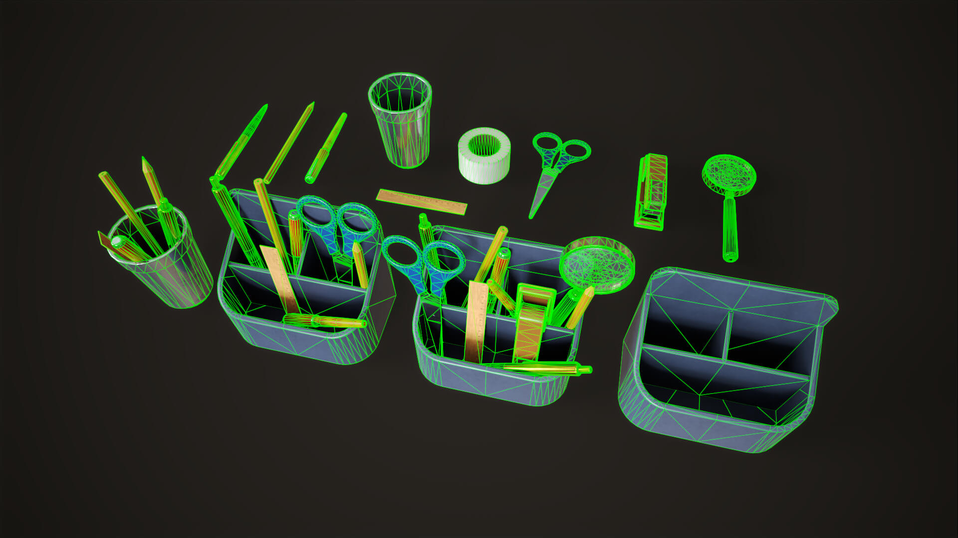 Office Assets Set - 3D Model by siup