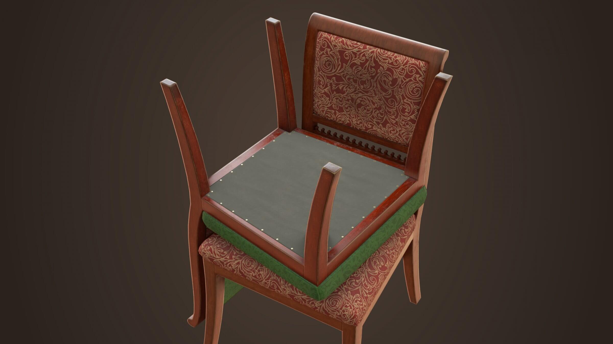 Old Vintage Chair - 3D Model by siup
