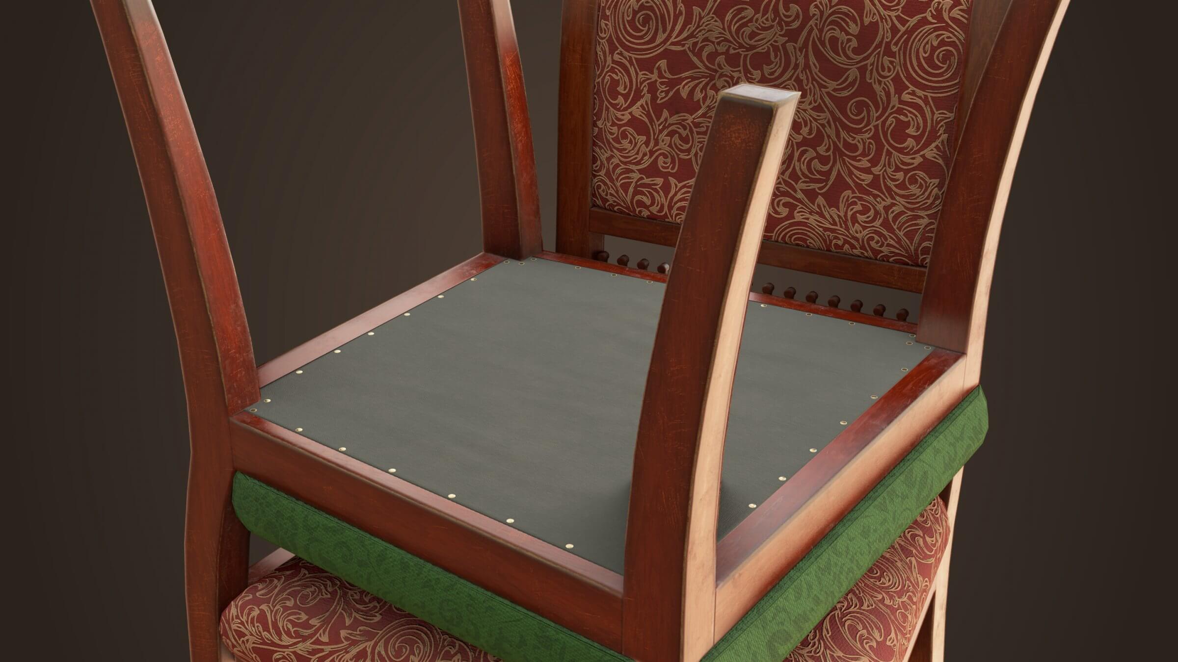 Old Vintage Chair - 3D Model by siup