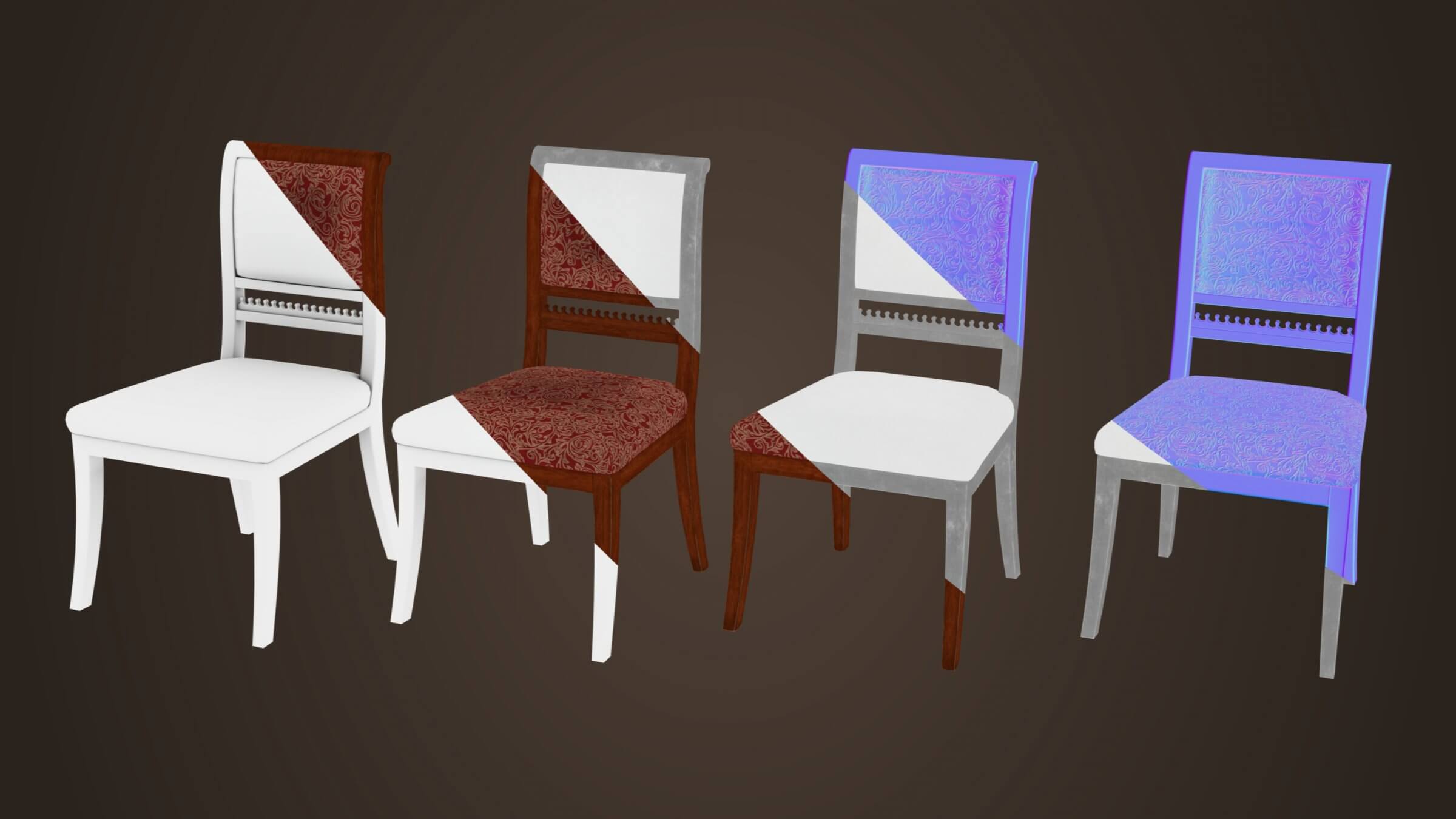Old Vintage Chair - 3D Model by siup