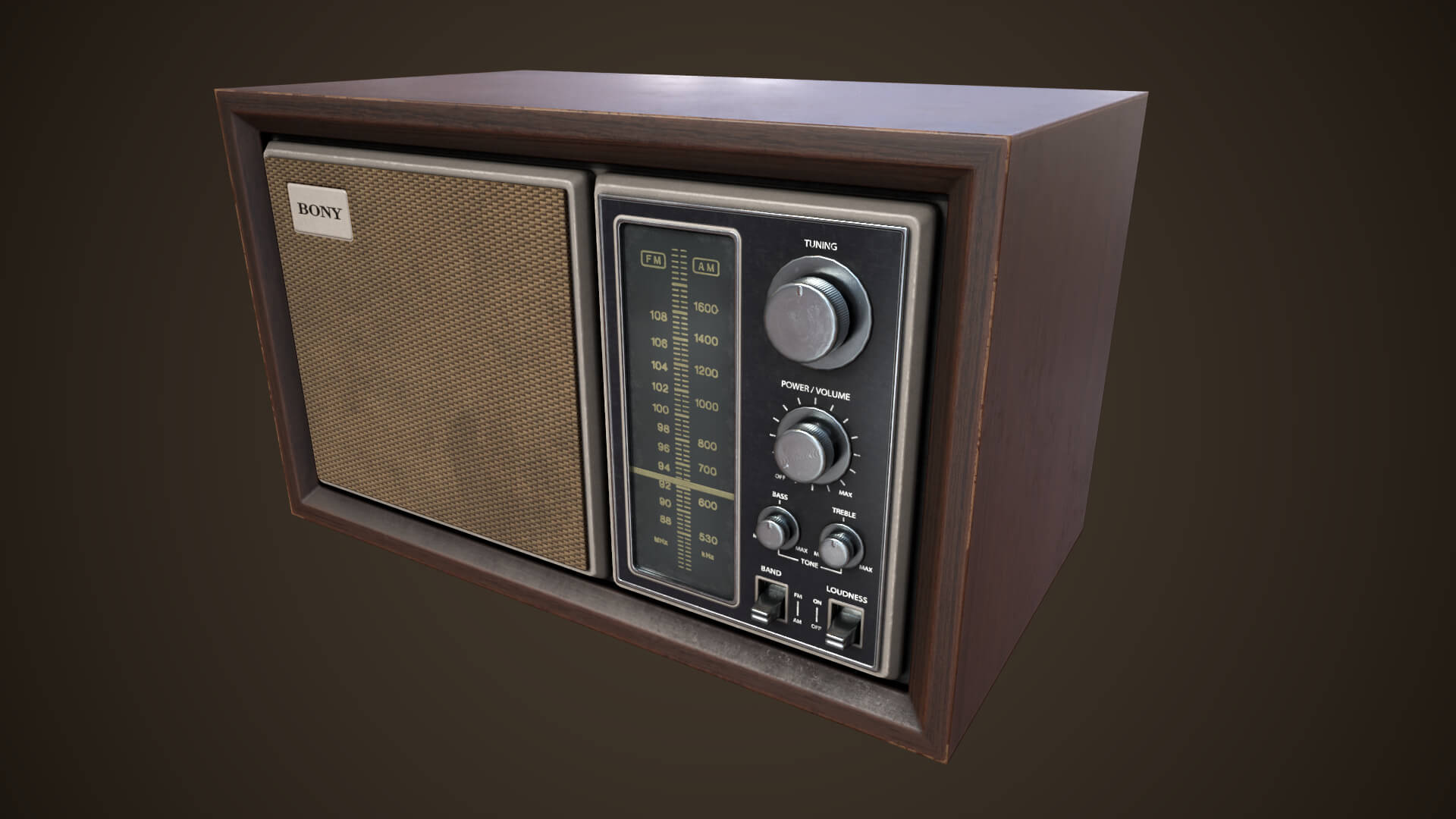 Old Vintage Radio - Free 3D Model by siup