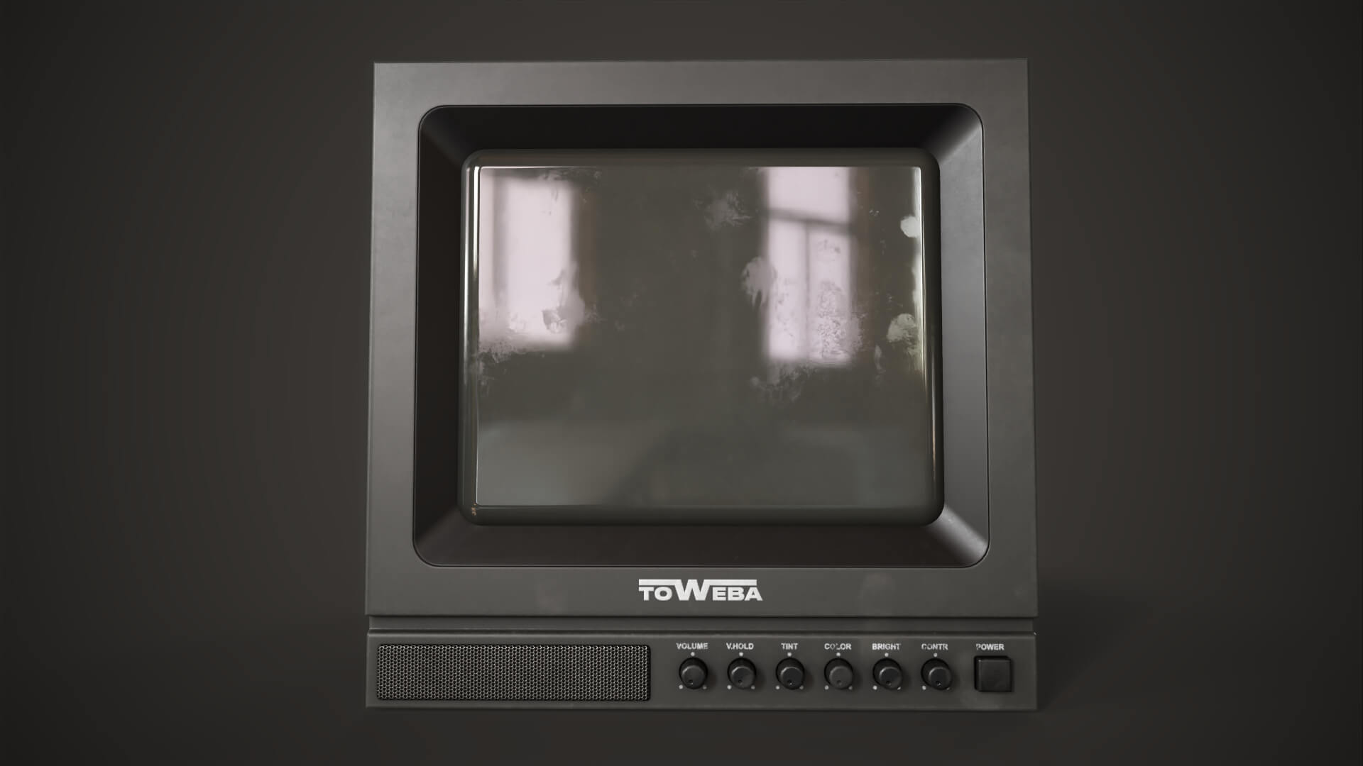 Portable Square Old TV - 3D Model by siup