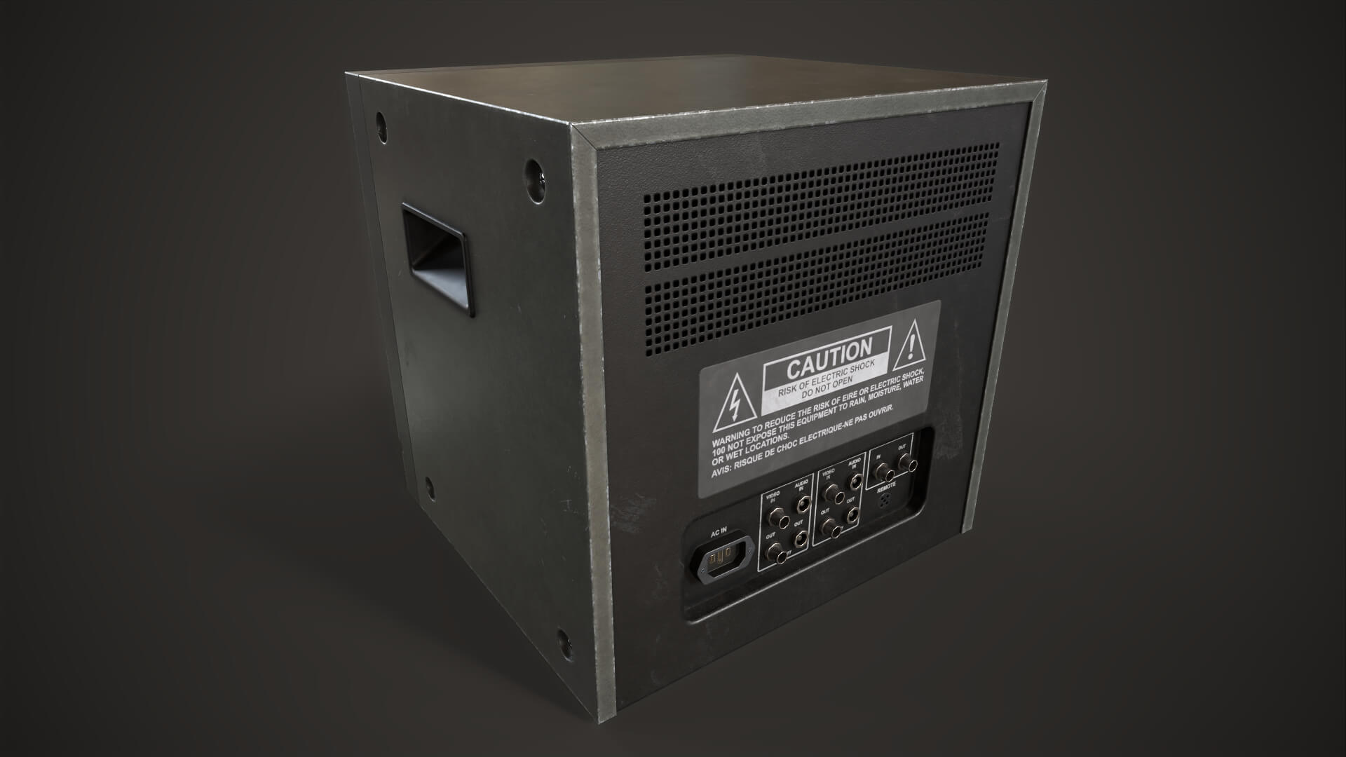 Portable Square Old TV - 3D Model by siup