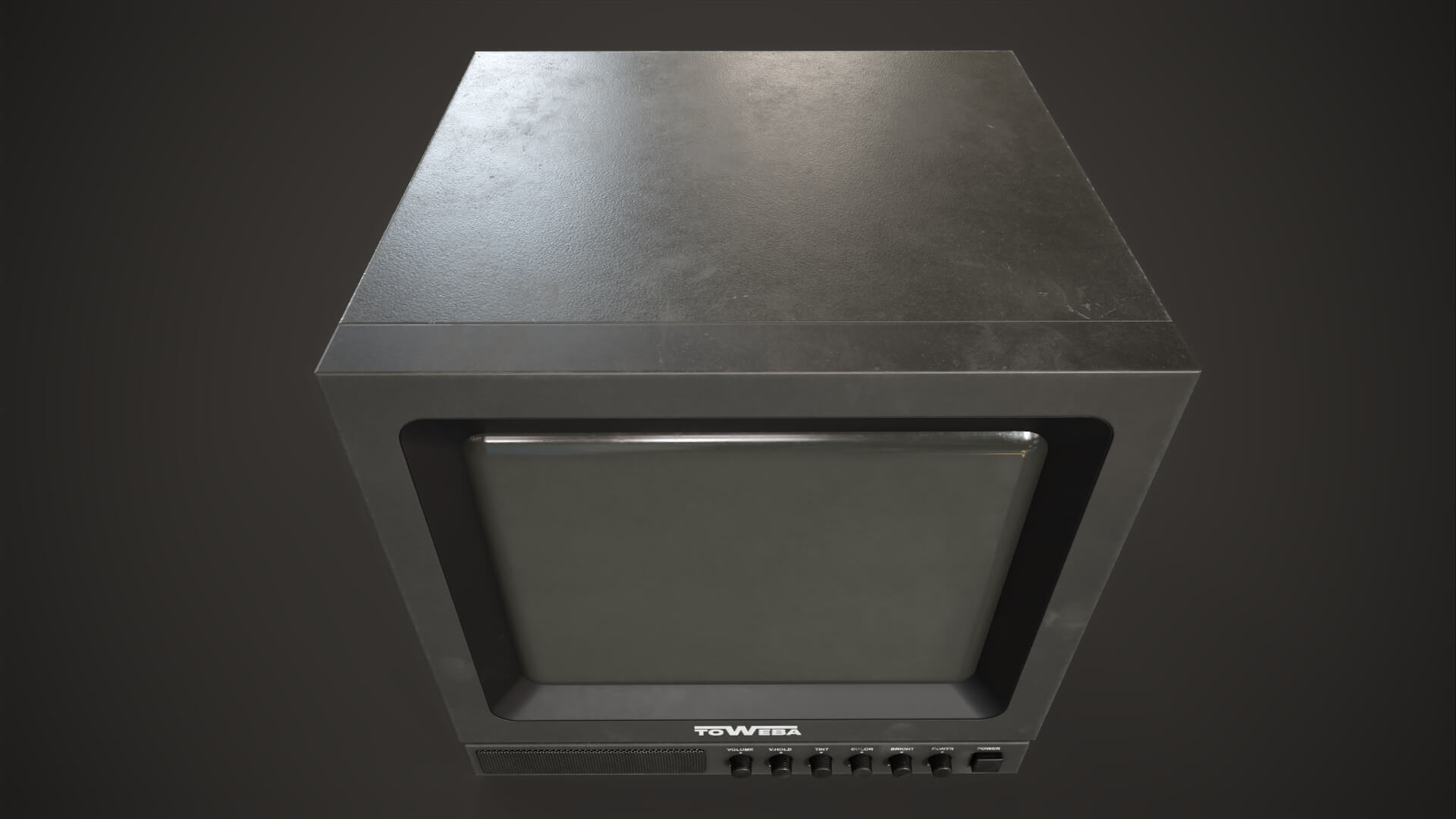 Portable Square Old TV - 3D Model by siup