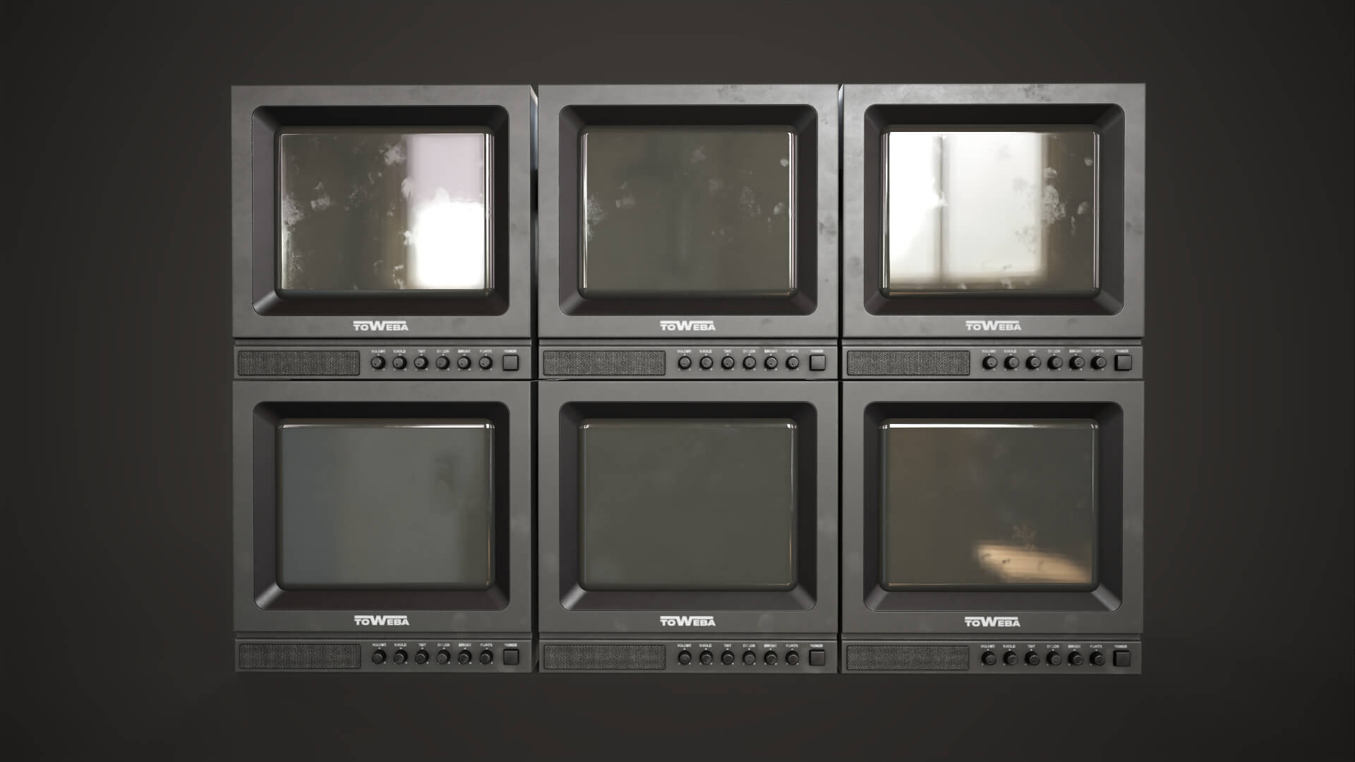 Portable Square Old TV - 3D Model by siup