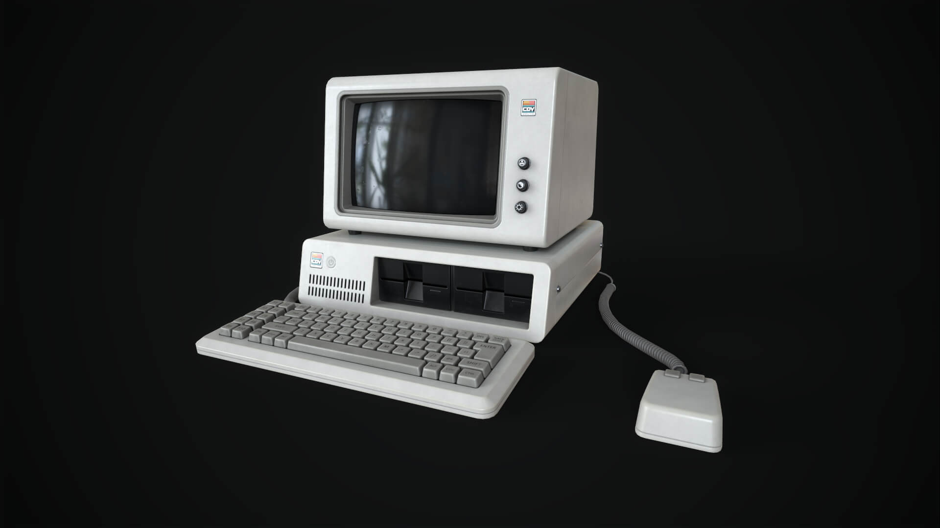 Retro Computer 80S - 3D Model by siup