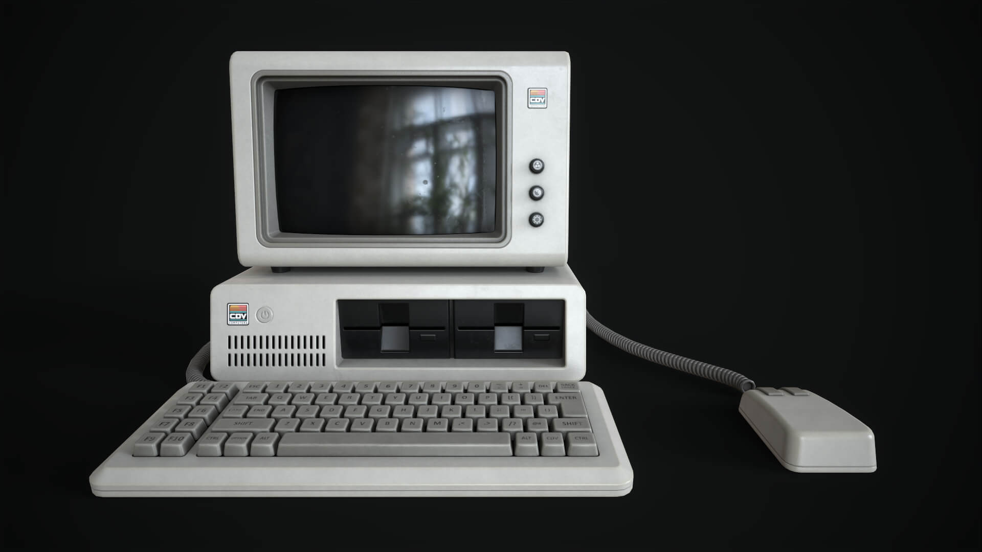 Retro Computer 80S - 3D Model by siup