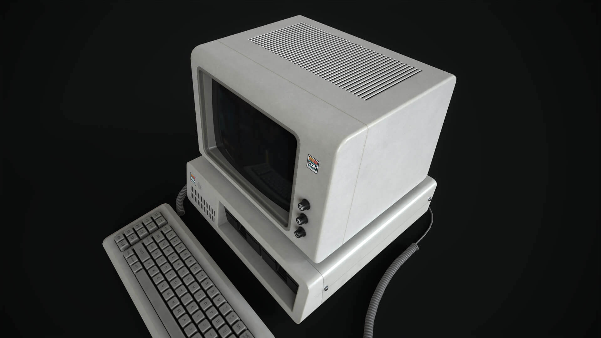 Retro Computer 80S - 3D Model by siup
