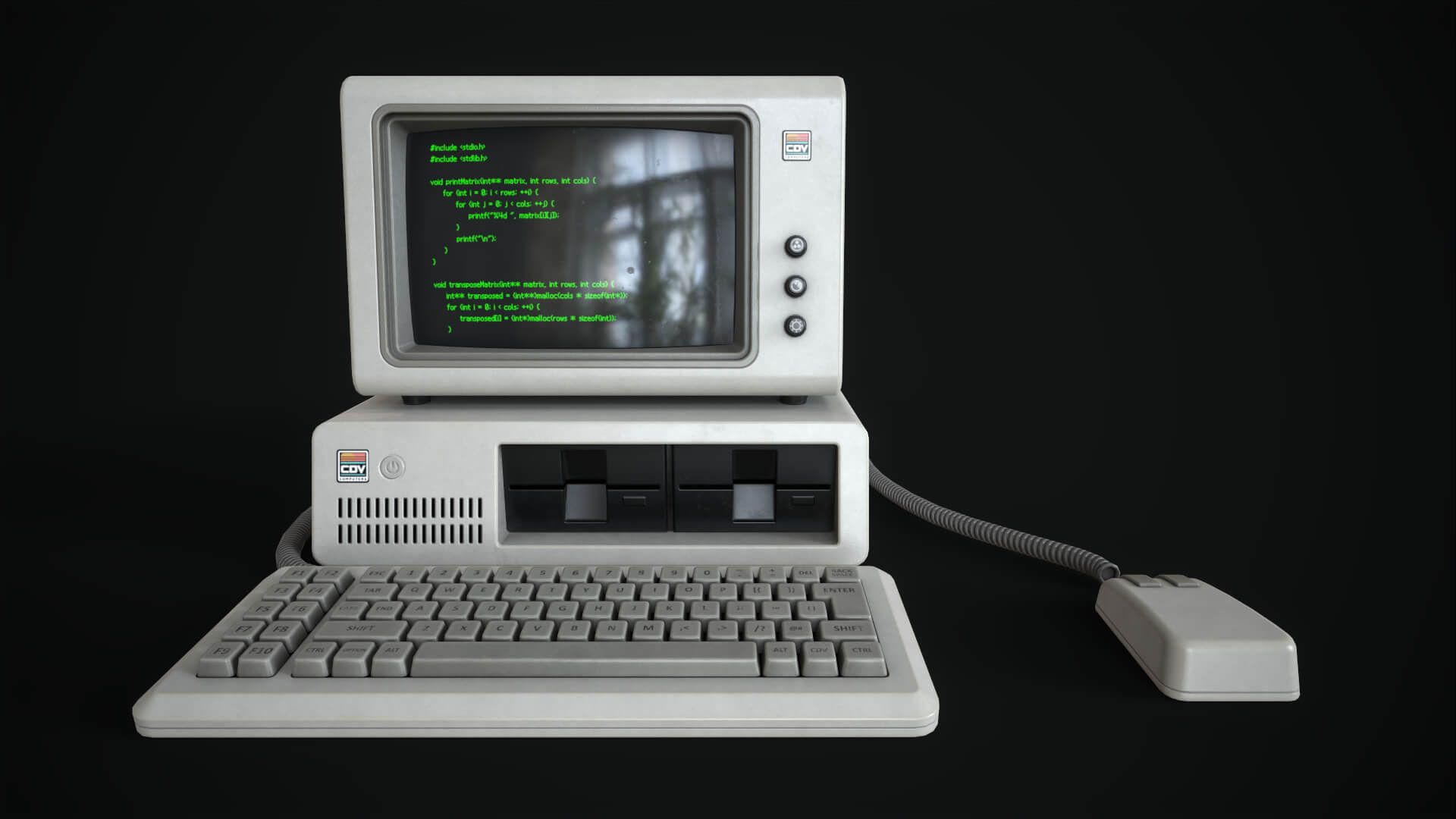 Retro Computer 80S - 3D Model by siup