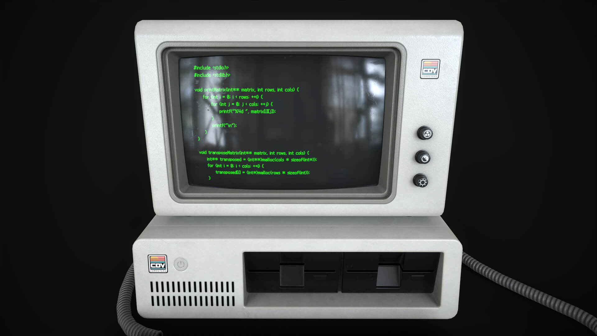 Retro Computer 80S - 3D Model by siup