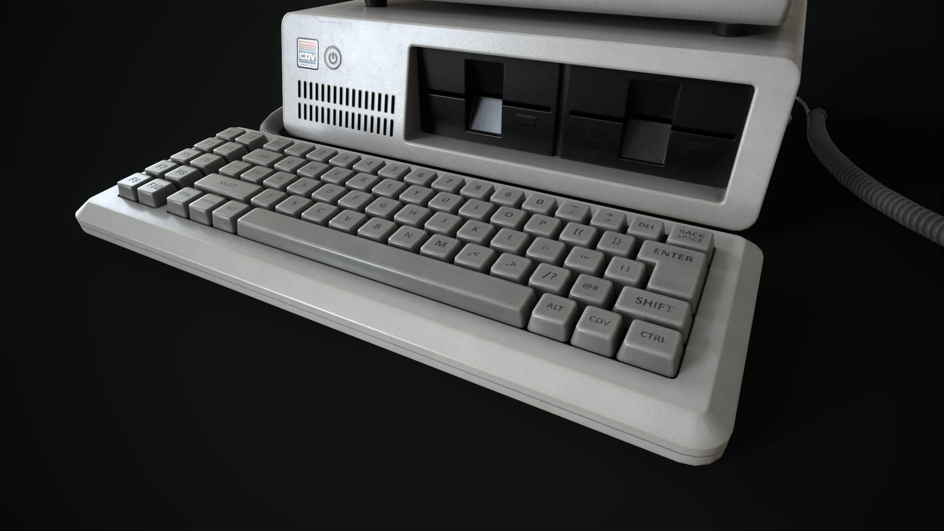 Retro Computer 80S - 3D Model by siup