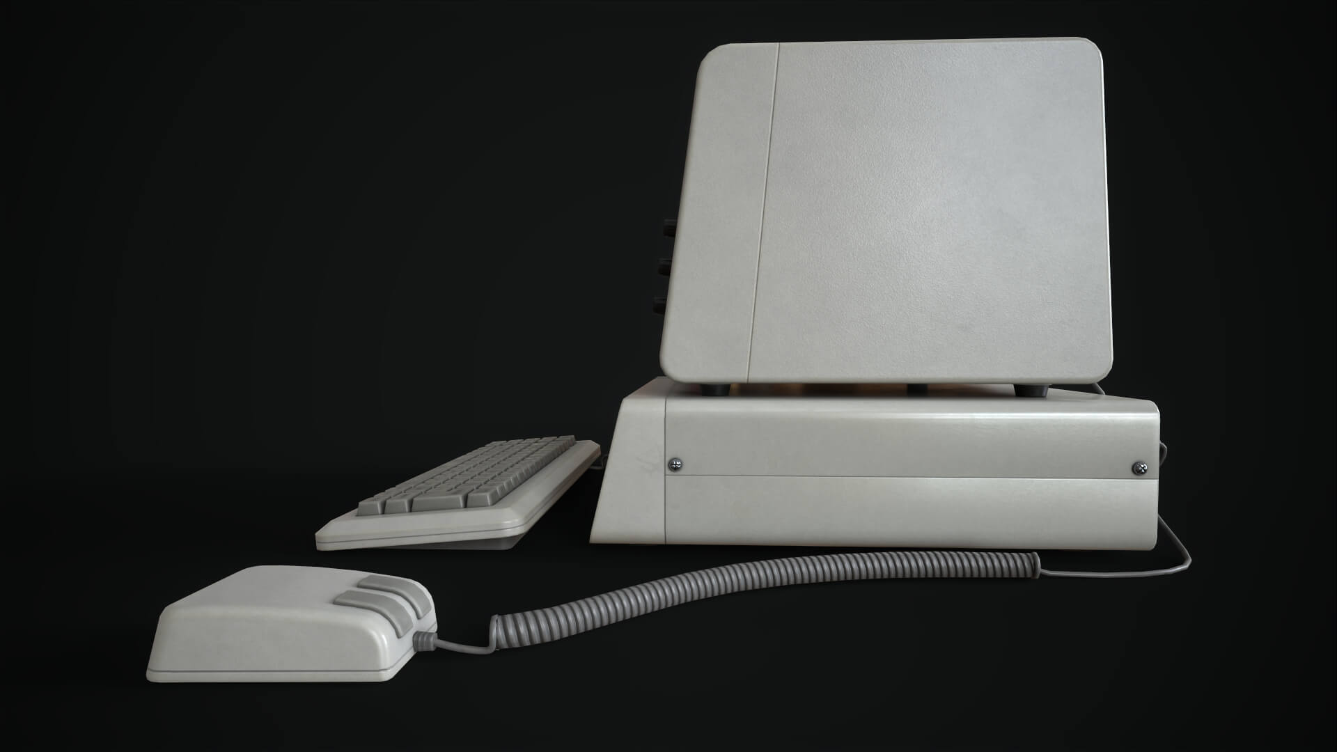 Retro Computer 80S - 3D Model by siup