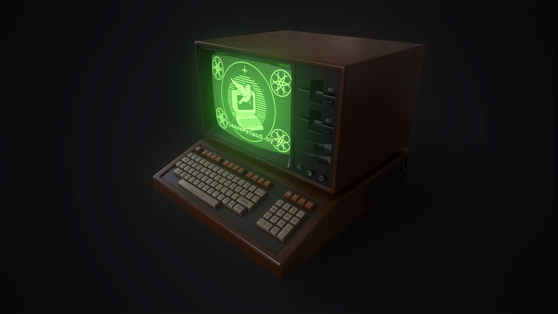 Retro Computer - 3D Model by siup