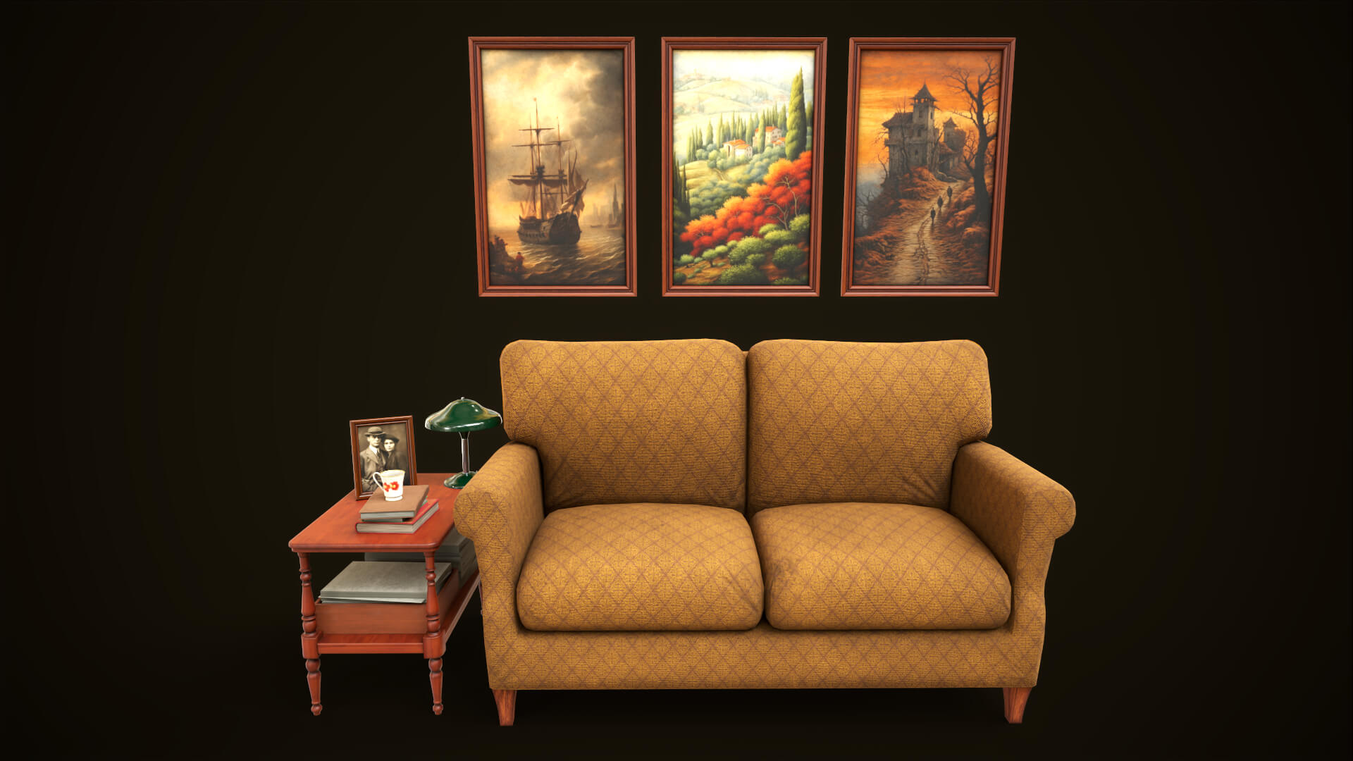Vintage Office Set - 3D Model by siup