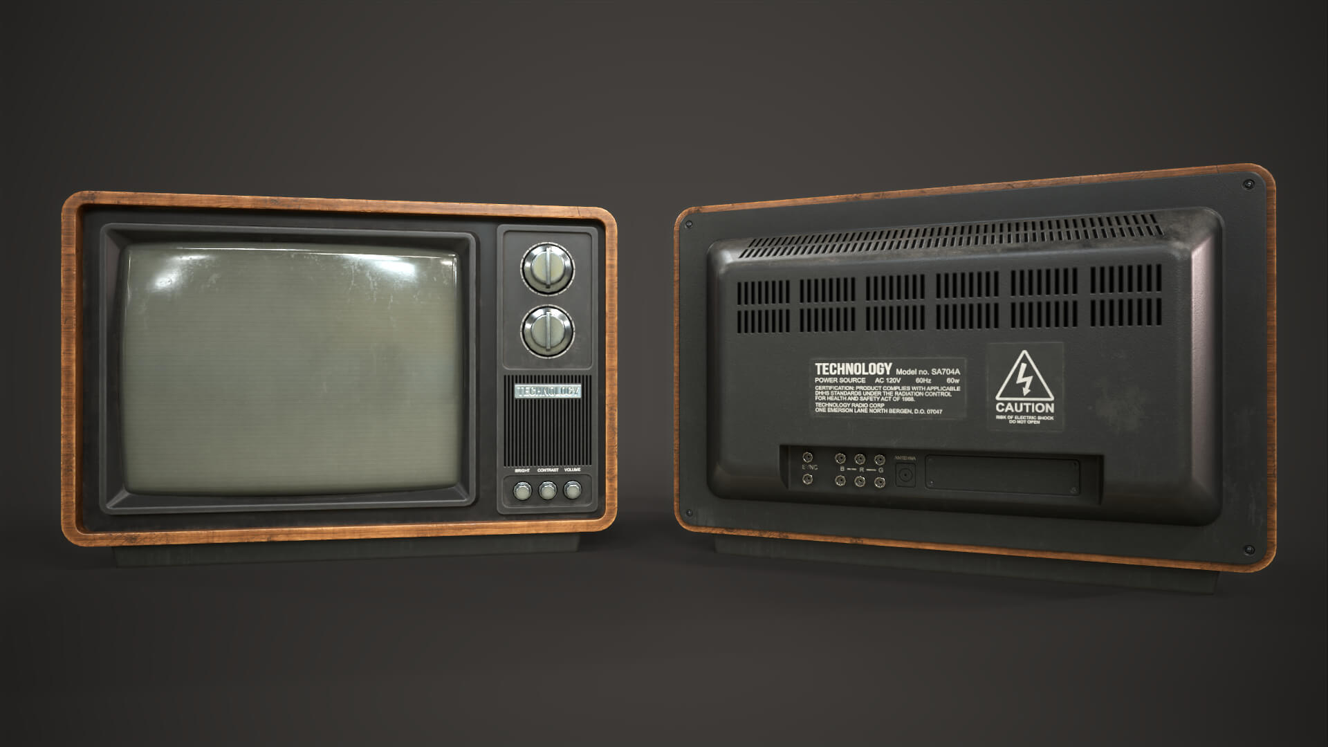 Vintage Television - 3D Model by siup