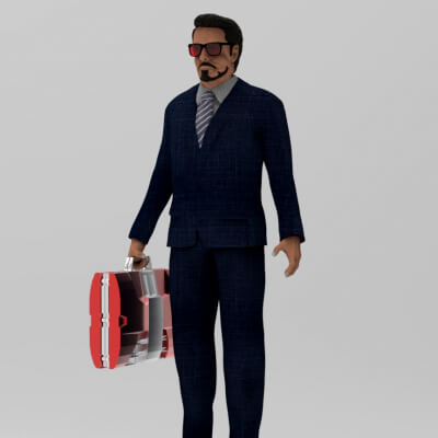 Tony Stark in Suit - 3D Model by siva3dworks