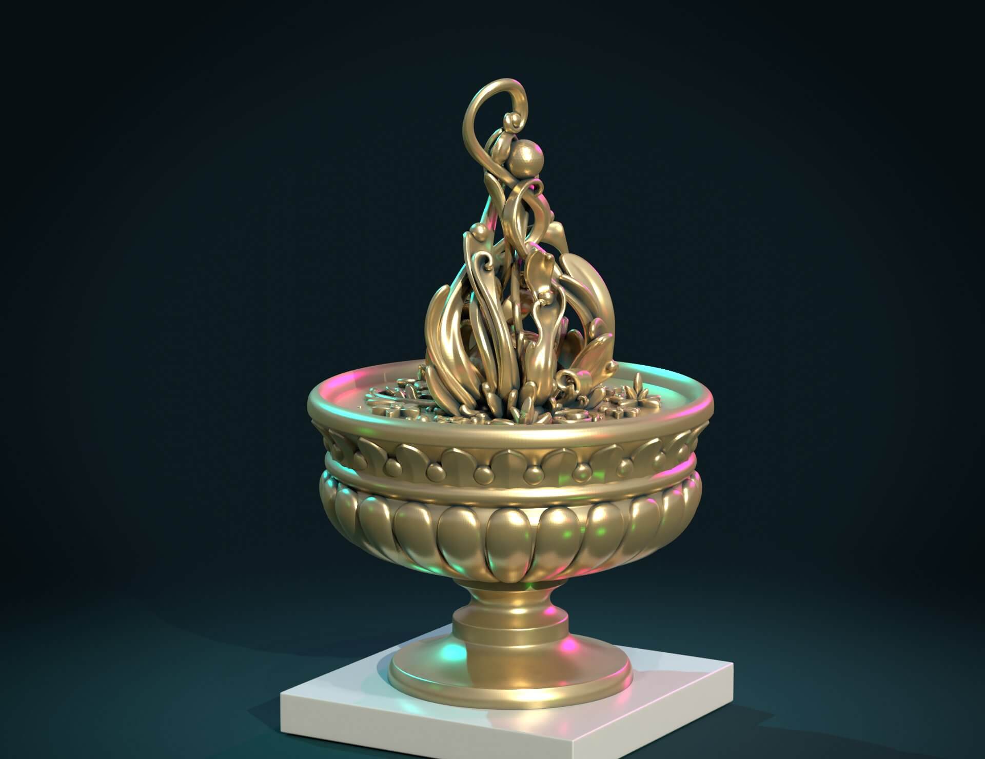 Abstract Plant Vase - 3D Model by Skazok