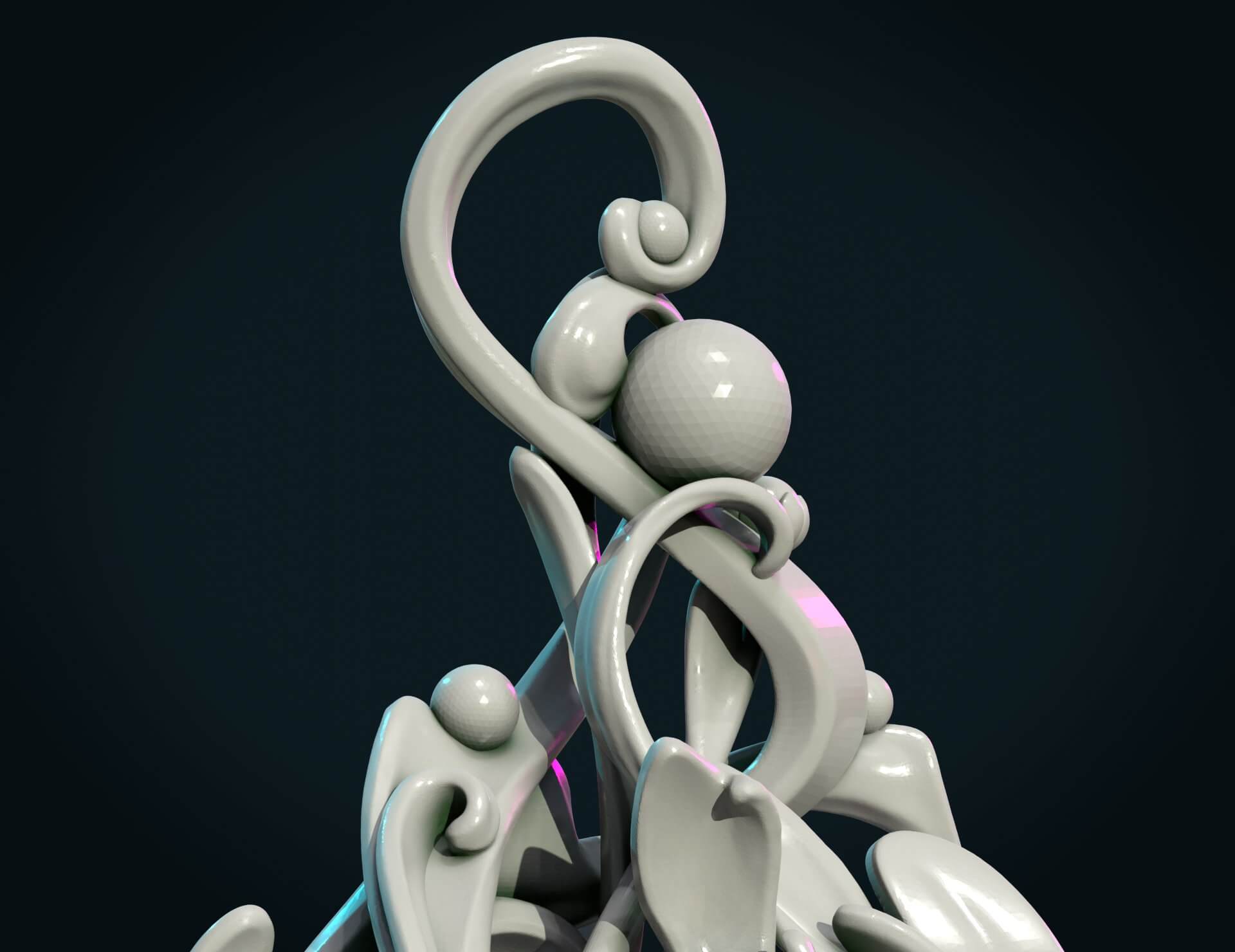 Abstract Plant Vase - 3D Model by Skazok