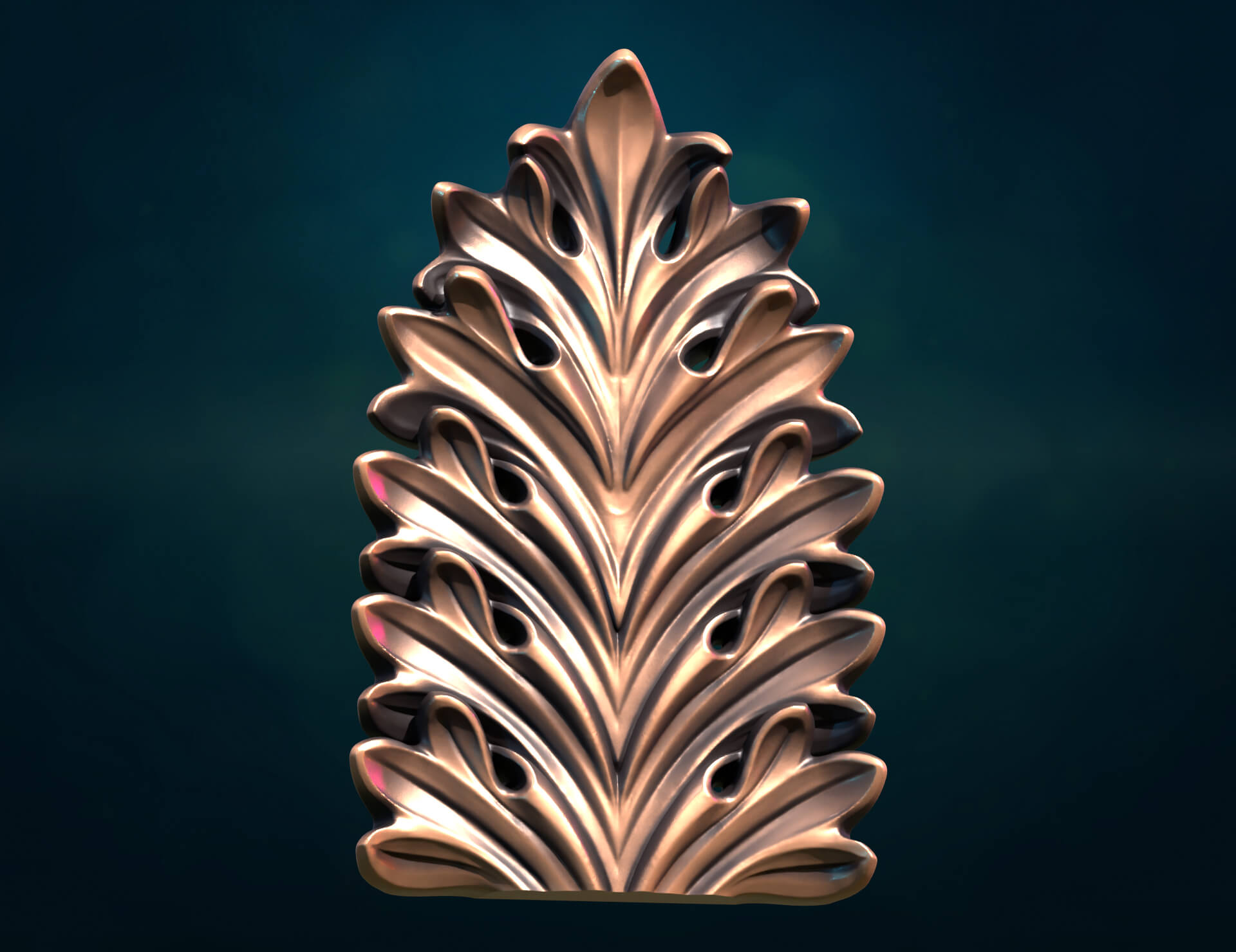 Acanthus leaf - 3D Model by Skazok