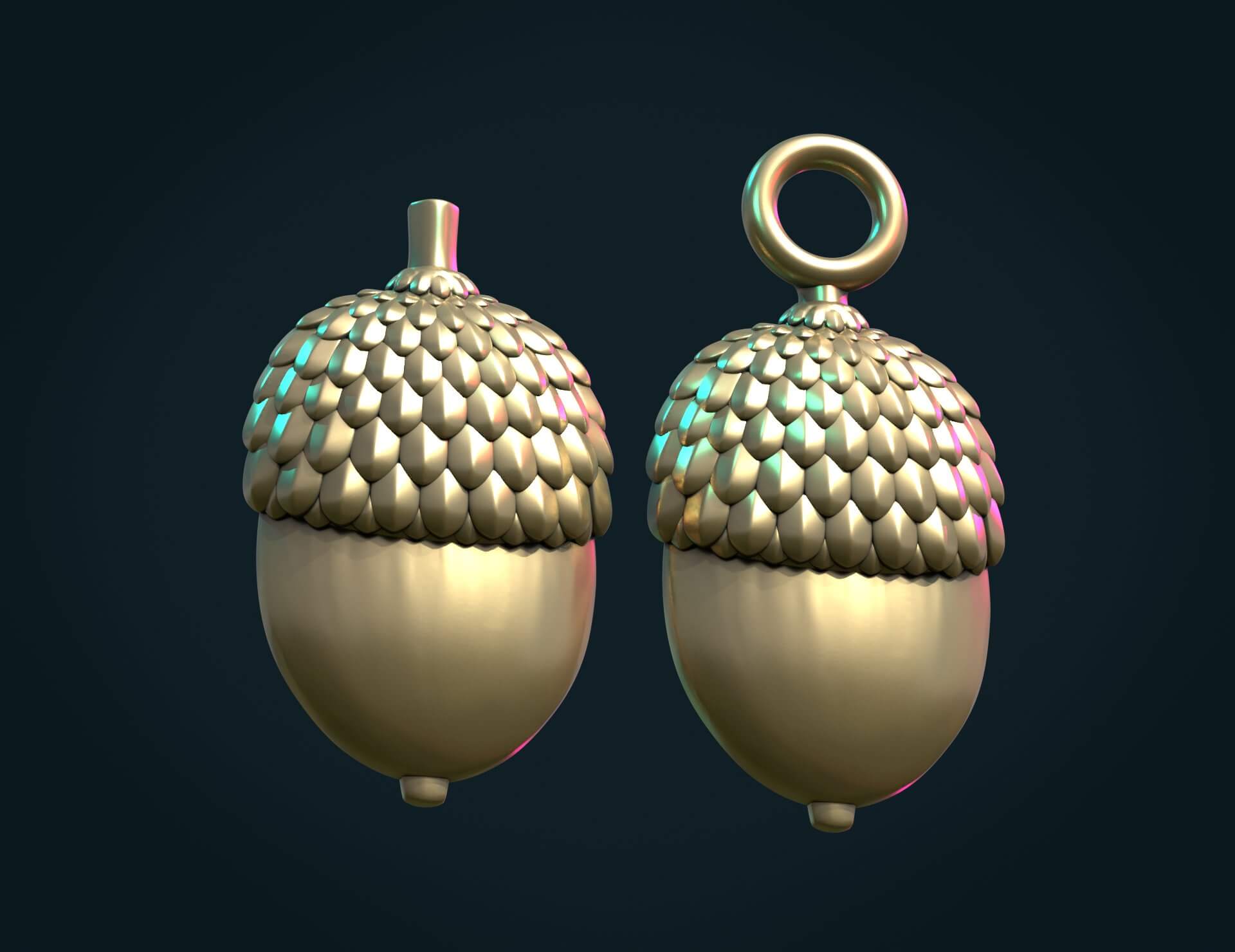 Acorn Relief - 3D Model by Skazok