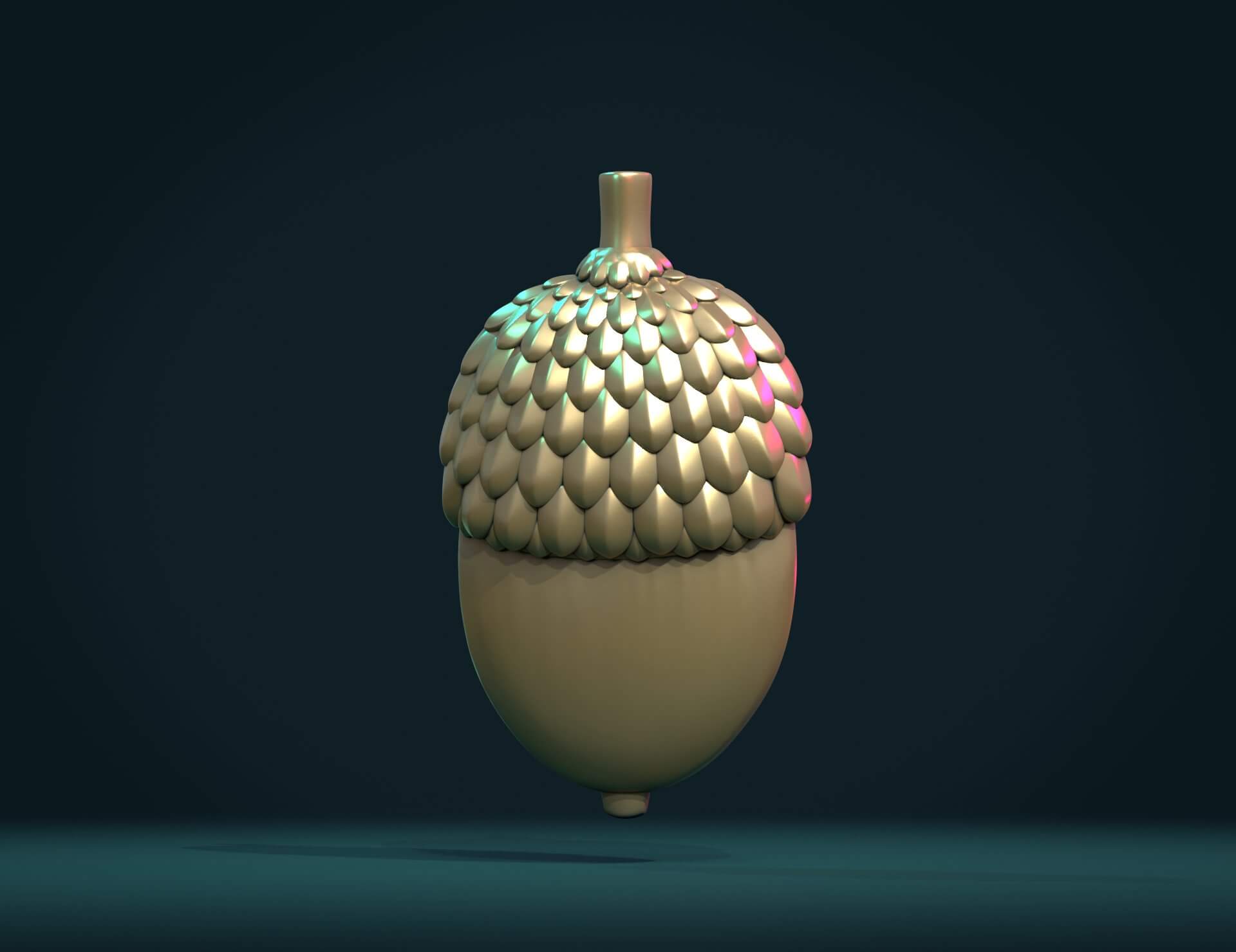 Acorn Relief - 3D Model by Skazok