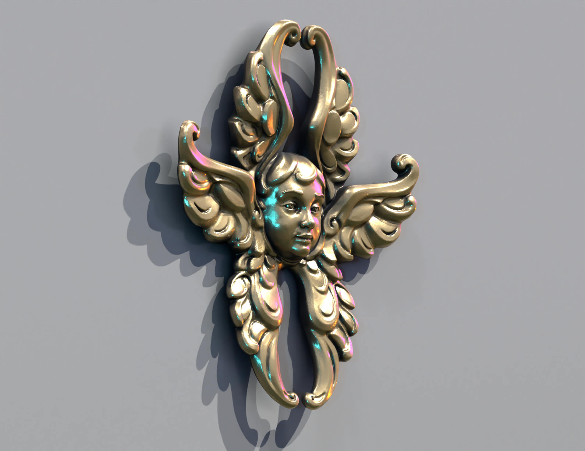 Angel Cherub Decoration - 3D Model by Skazok