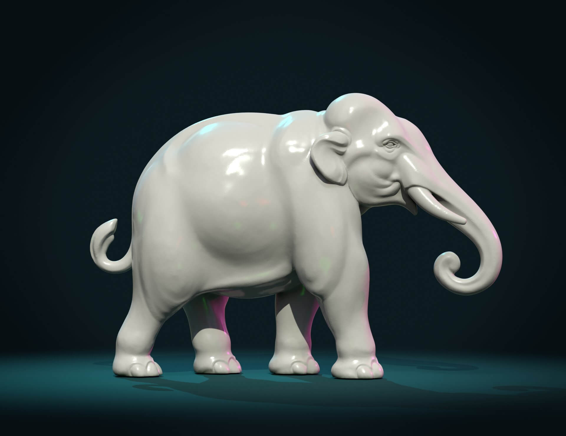 Asian Elephant II - 3D Model by Skazok