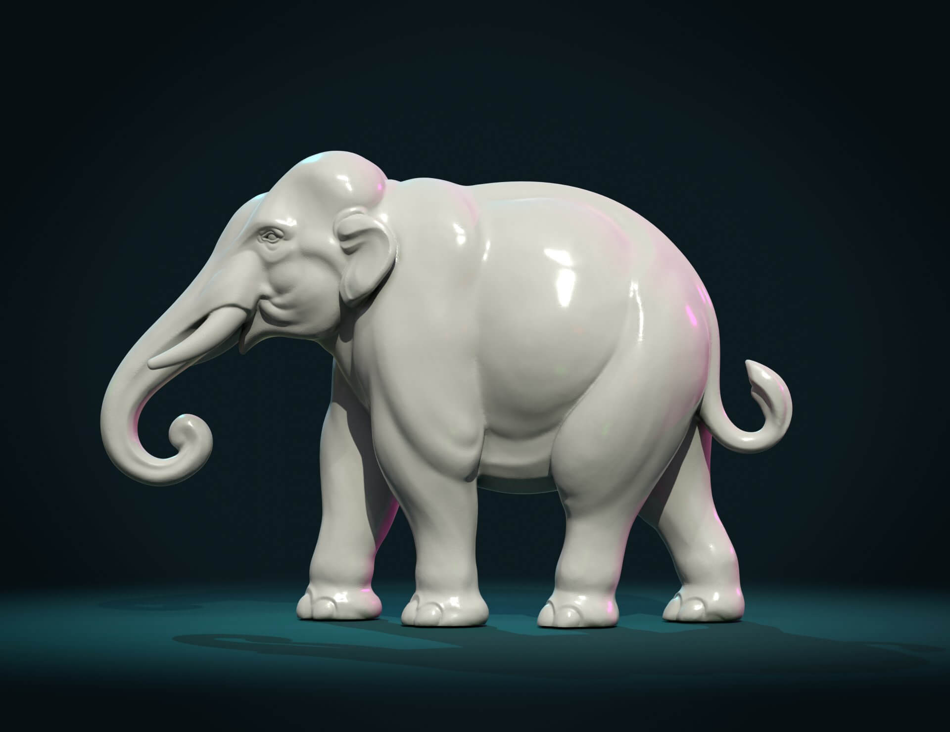 Asian Elephant II - 3D Model by Skazok