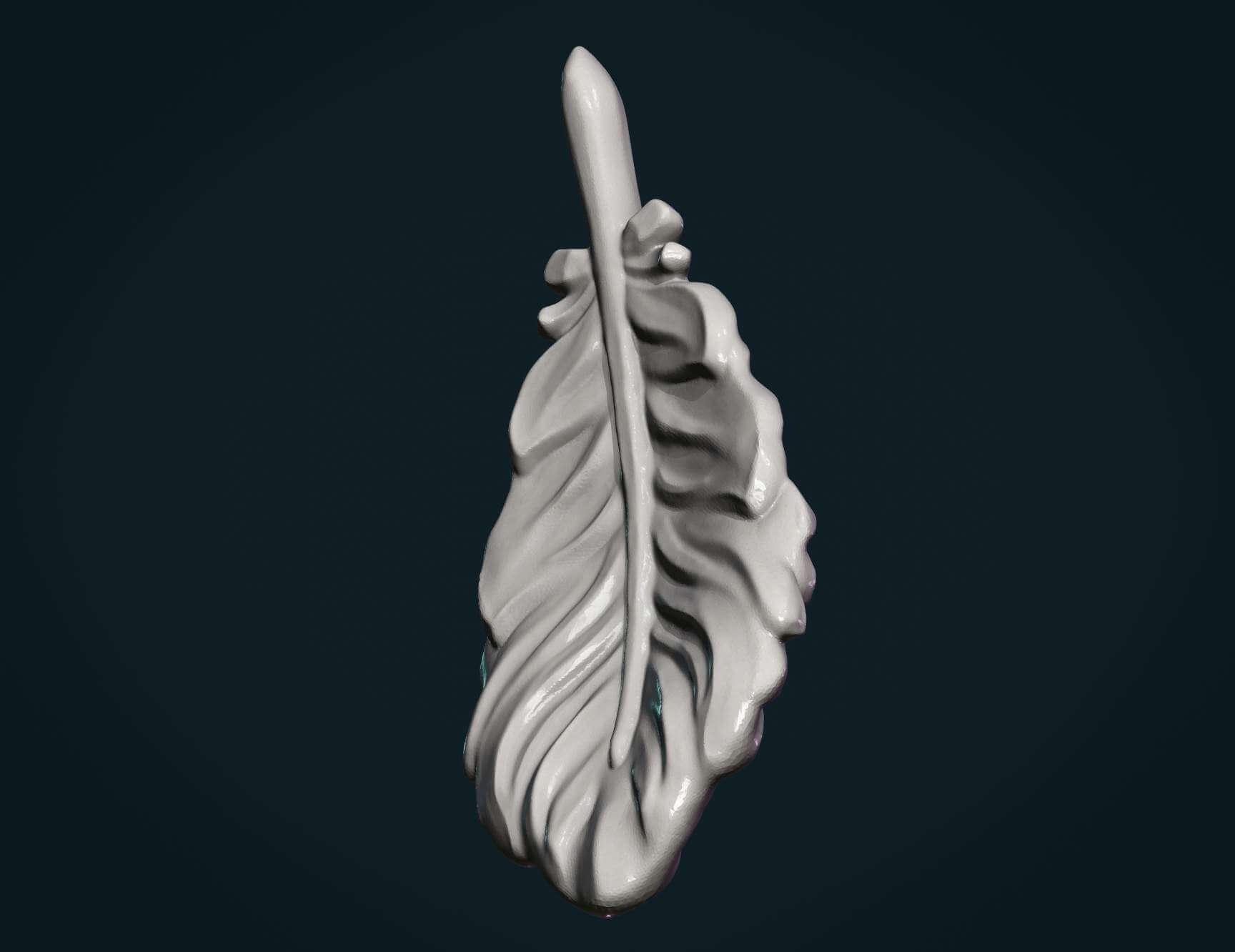 Bird Feather - 3D Model by Skazok