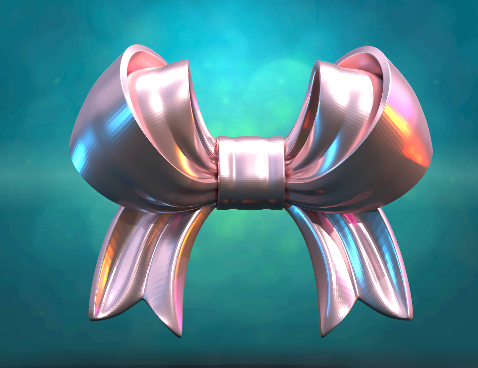 Bow ribbon III - 3D Model by Skazok