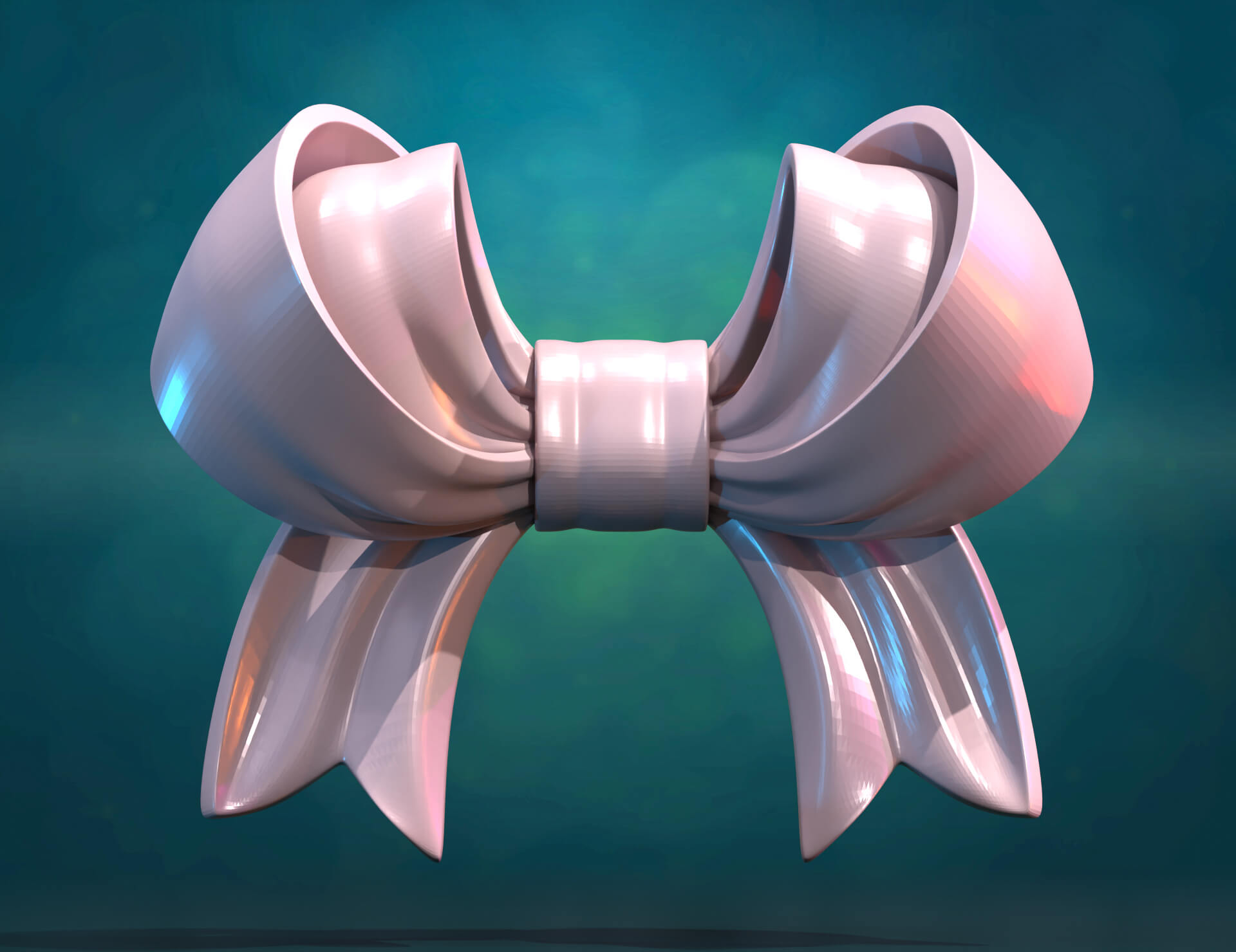 Bow ribbon III - 3D Model by Skazok