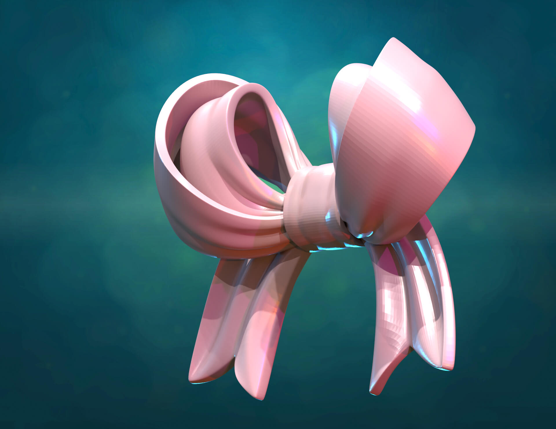 Bow ribbon III - 3D Model by Skazok