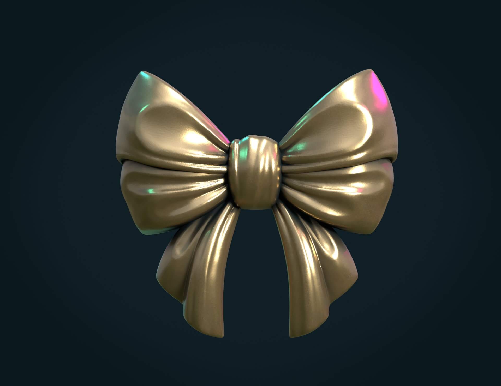 Bow Ribbon Relief - 3D Print Model by Skazok