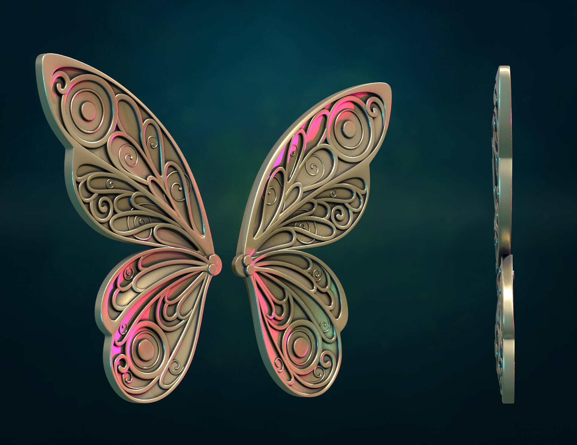 Butterfly Wings - 3D Model by Skazok