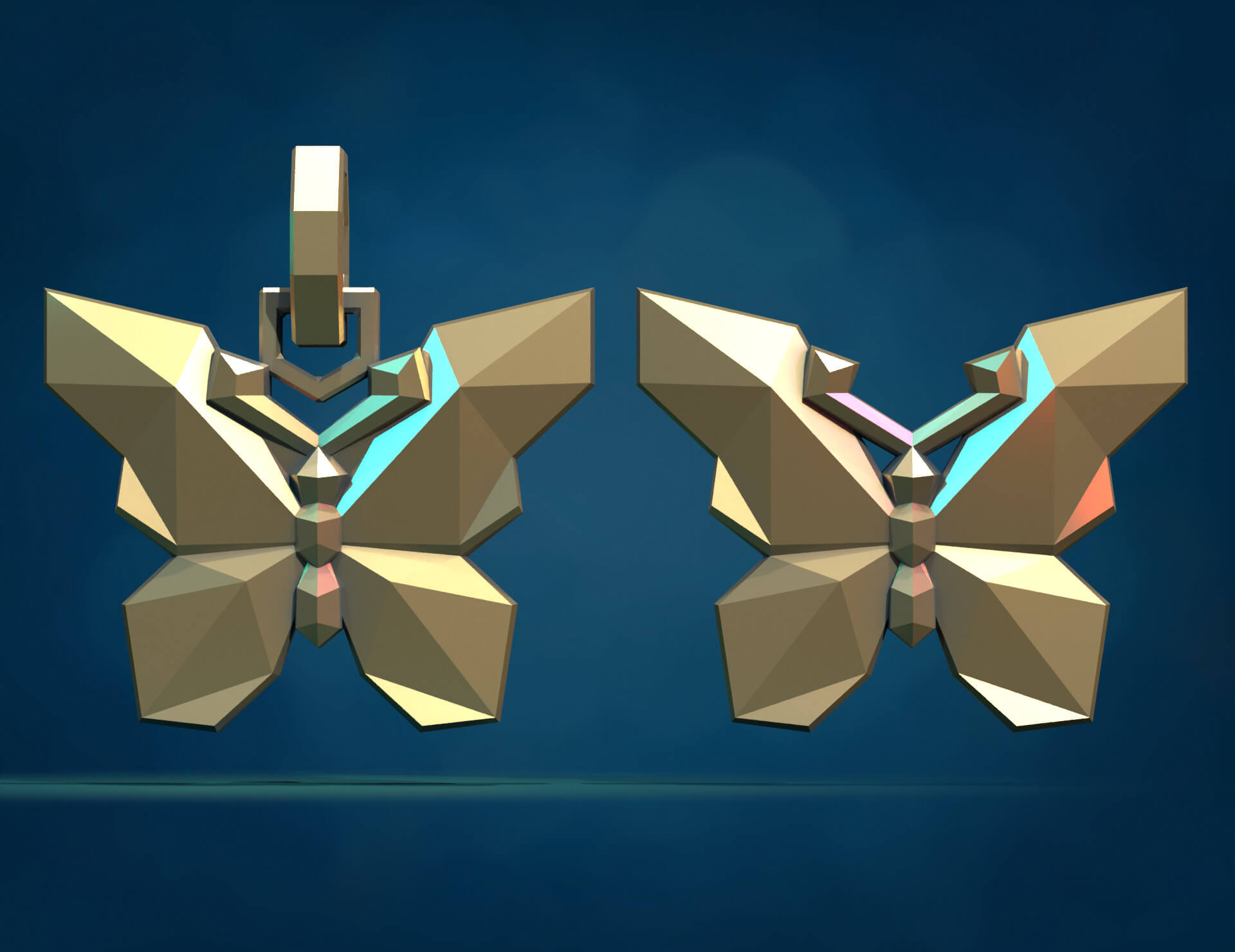 Butterfly Low Poly - 3D Model by Skazok