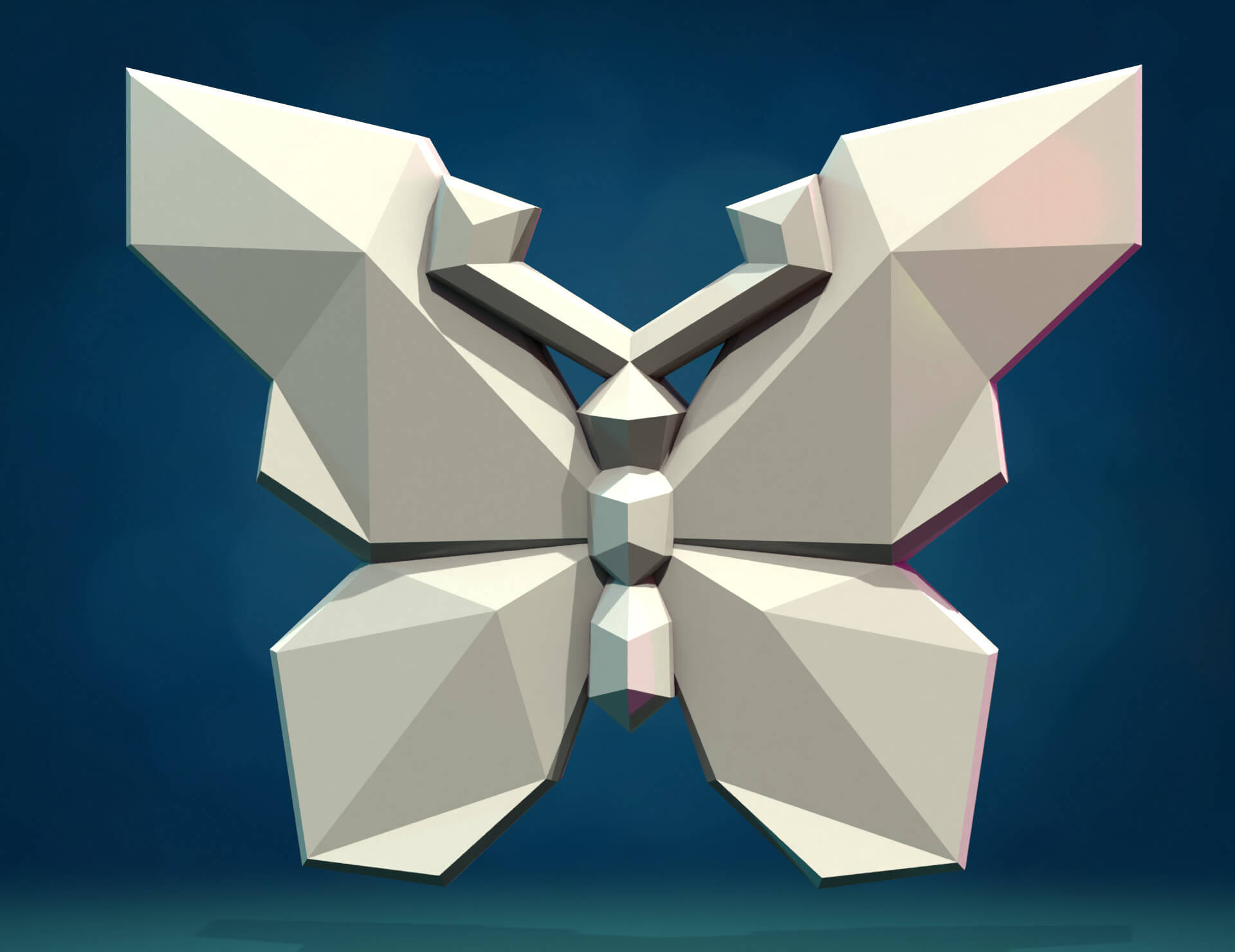 Butterfly Low Poly - 3D Model by Skazok