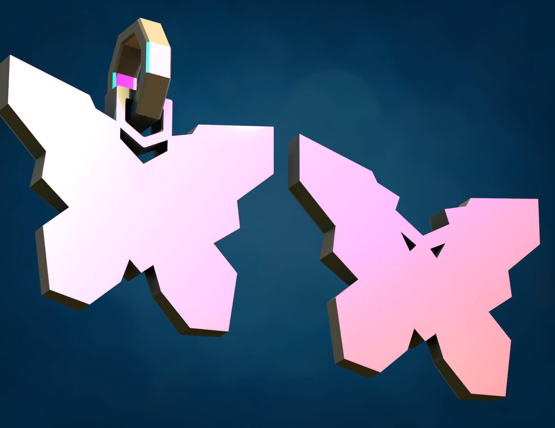 Butterfly Low Poly - 3D Model by Skazok