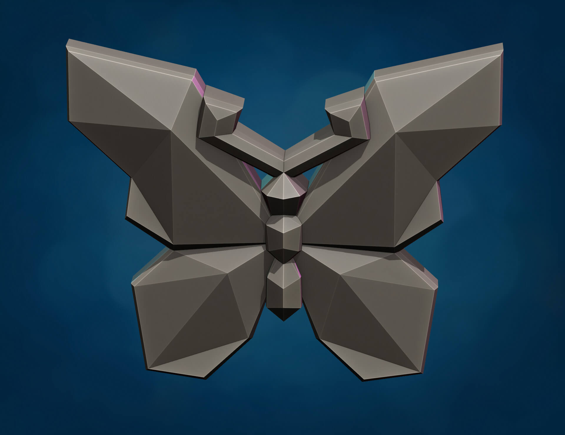 Butterfly Low Poly - 3D Model by Skazok