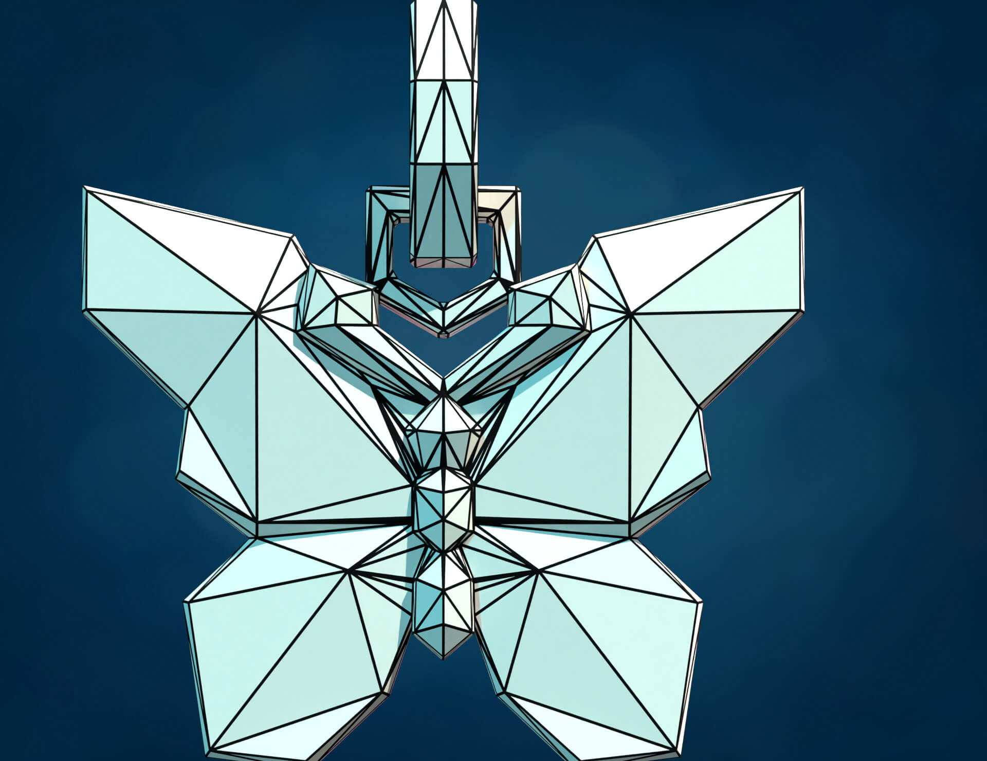 Butterfly Low Poly - 3D Model by Skazok