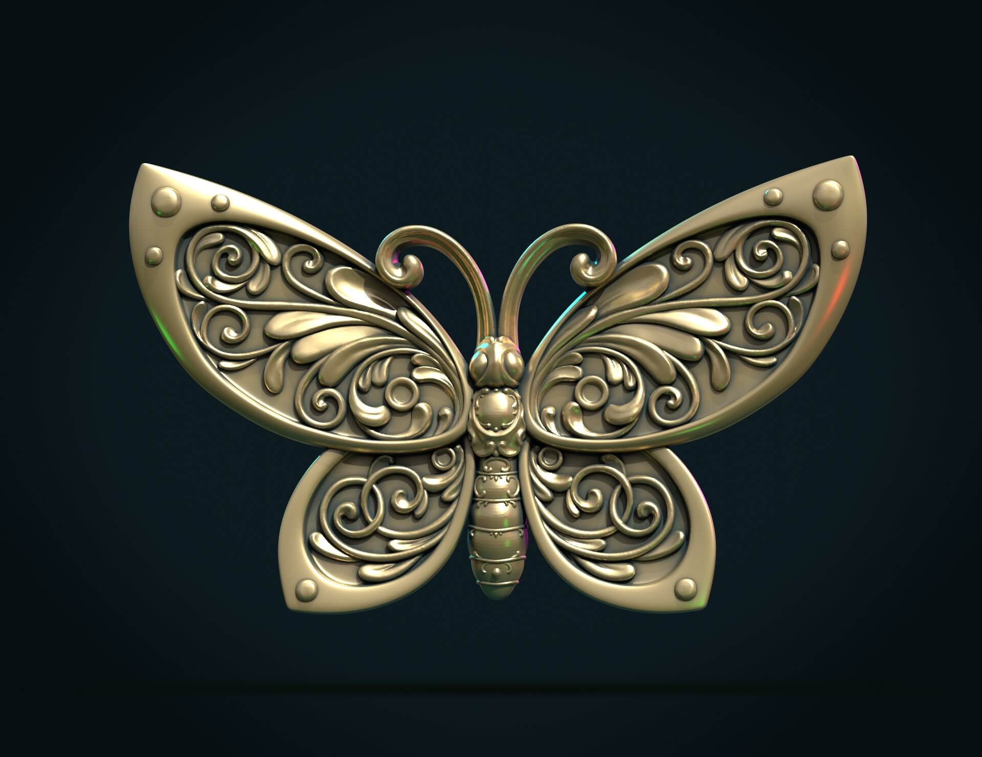 Butterfly - 3D Model by Skazok