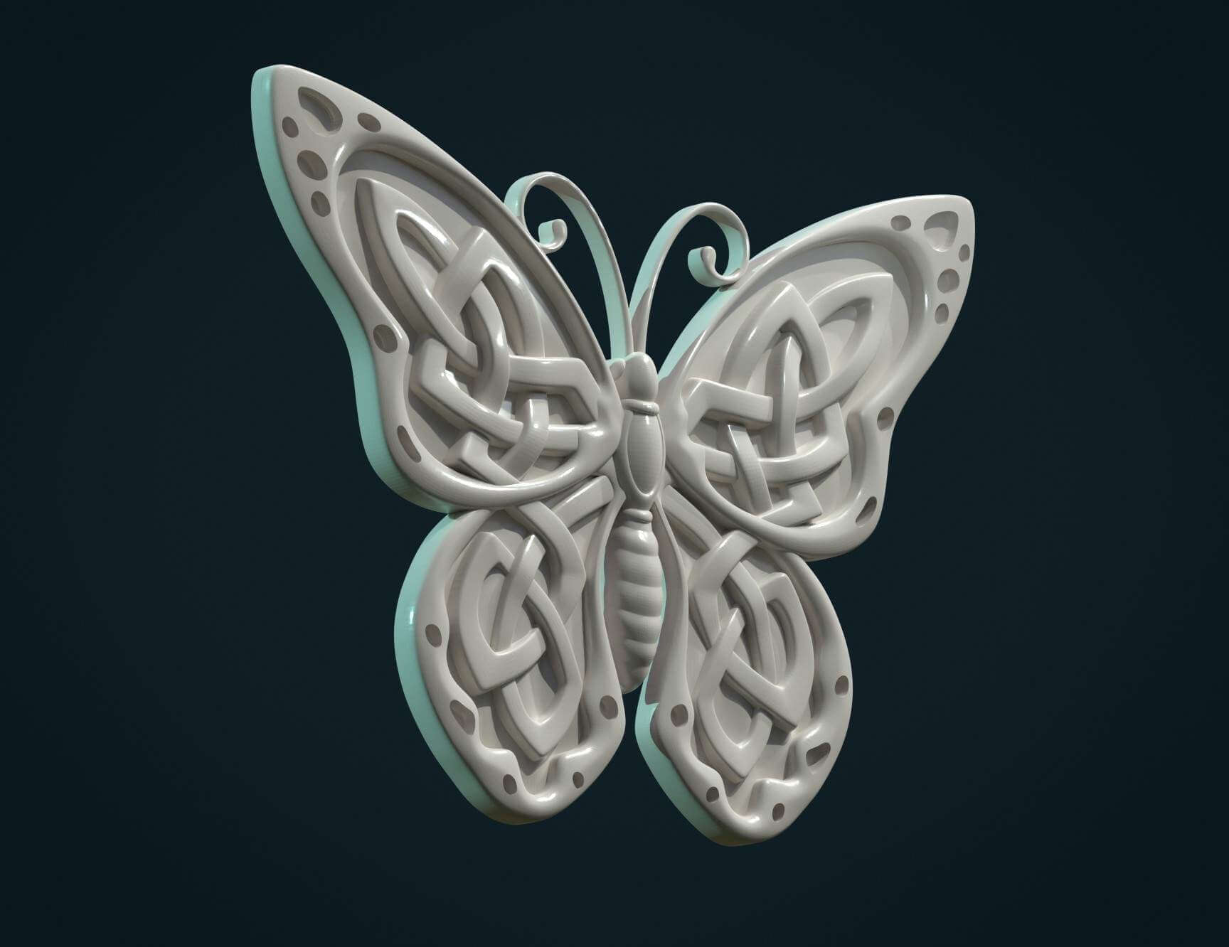 Celtic Butterfly - 3D Model by Skazok
