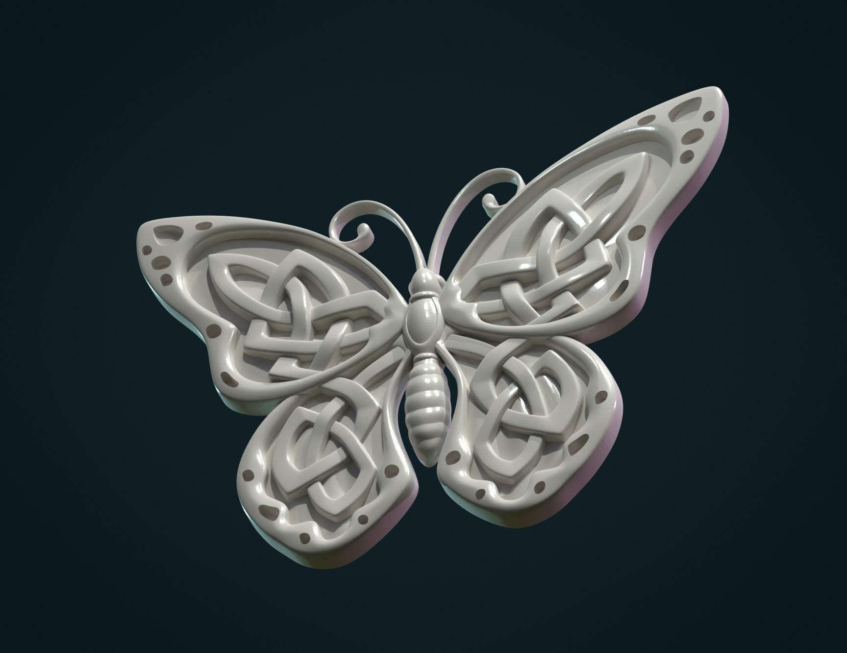 Celtic Butterfly - 3D Model by Skazok