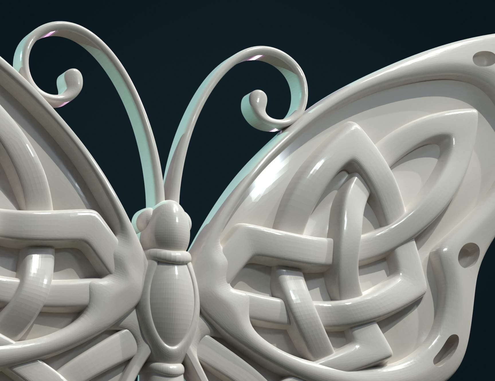 Celtic Butterfly - 3D Model by Skazok