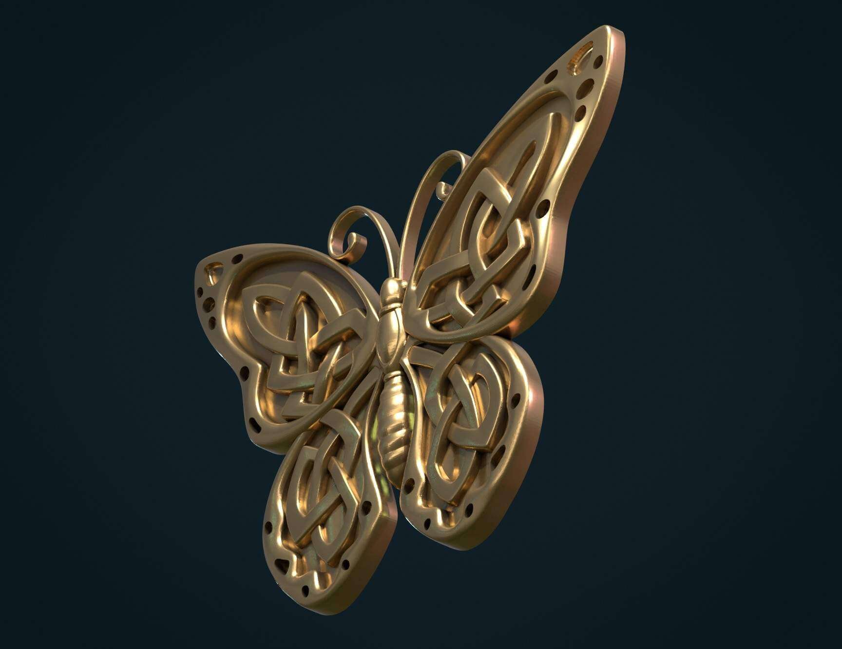 Celtic Butterfly - 3D Model by Skazok
