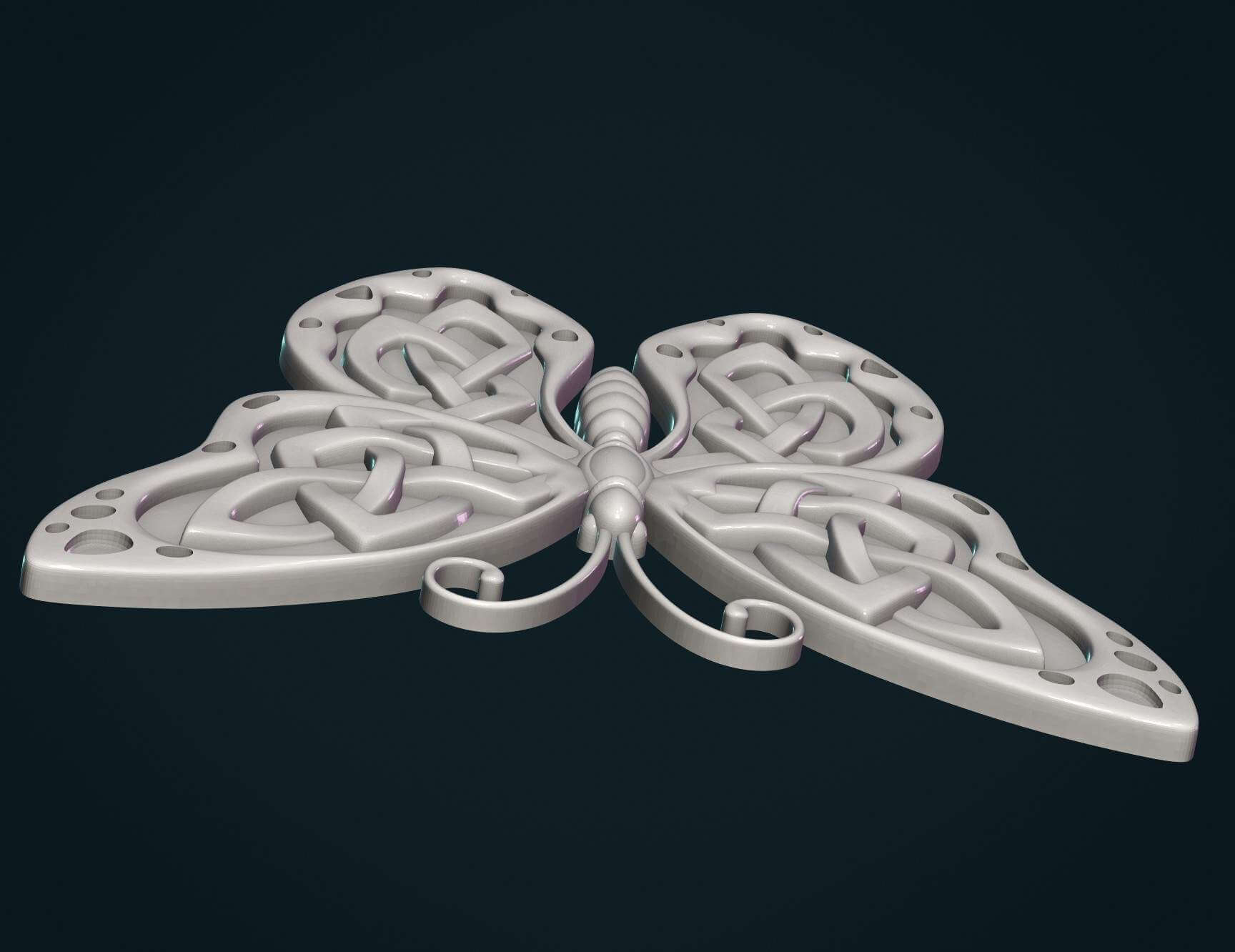 Celtic Butterfly - 3D Model by Skazok