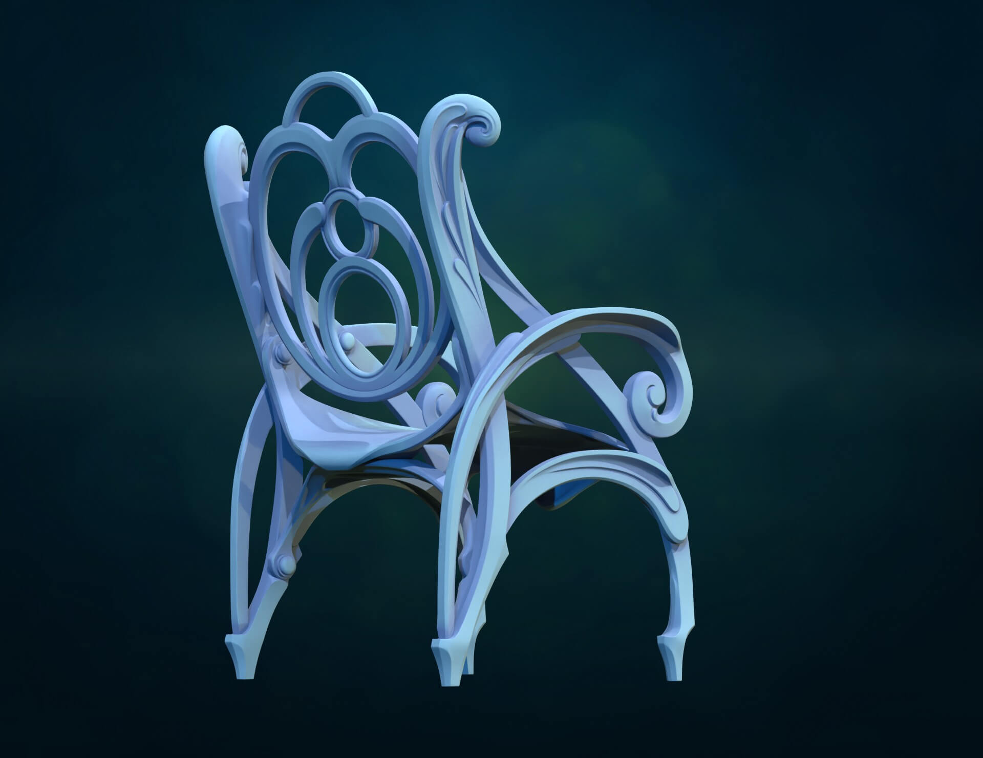 Chair Assembly - 3D Model by Skazok